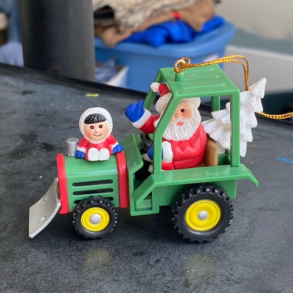 Holiday | Kirkland Signature Ornament Santa Green Tractor Eskimo White ...